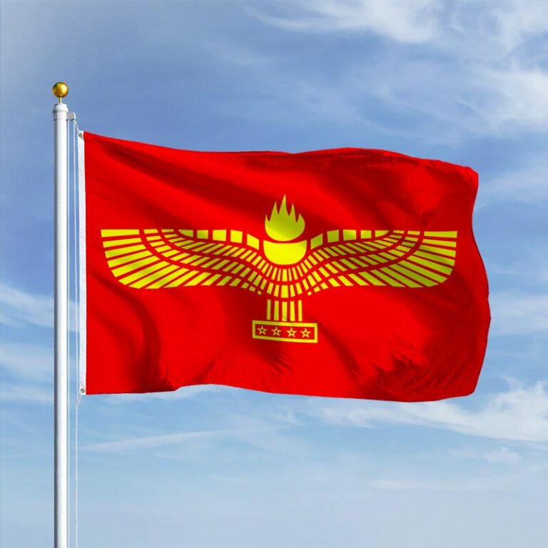 Aramäische Flagge – Suryoyo Sat Germany
